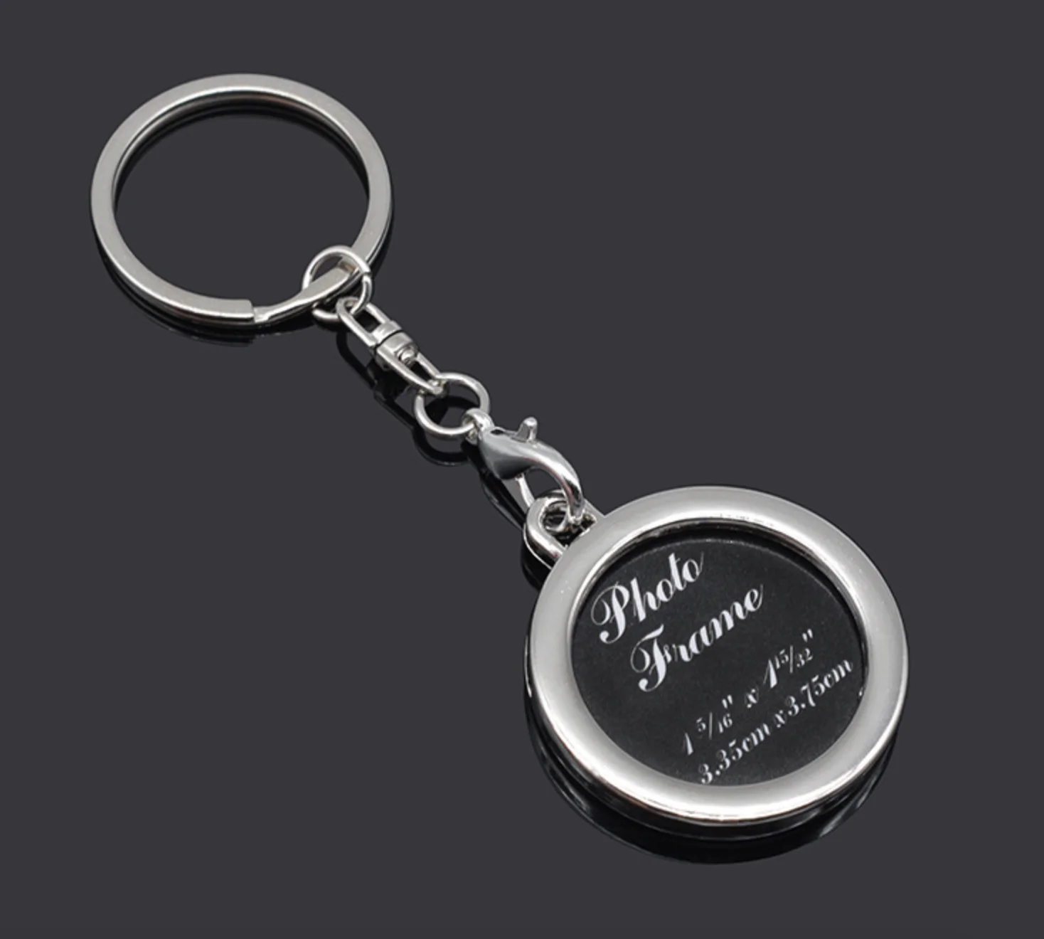 Wholesale Picture Frame Keychain Metal Heart Shape Photo Frame Key Ring ...