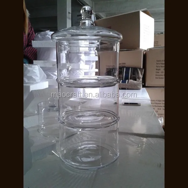 3 Tier Glass Jar - Perfect for Candy Storage & Display