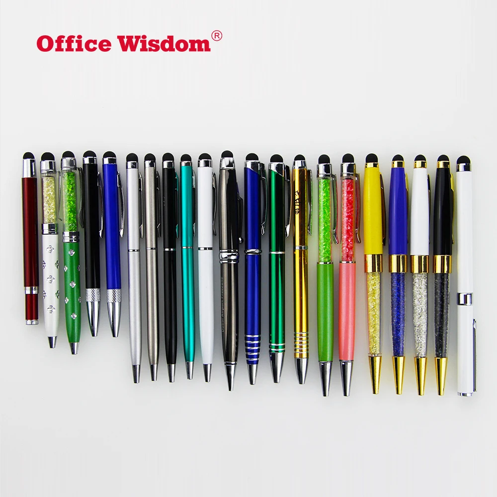 Office Wisdom Luxury Cap-off Golden Metal Pen Set Promotional Metal ...
