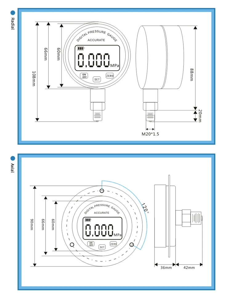 QDX50A Digital Pressure Gauge - Accurate Pressure Measurement for Oil ...