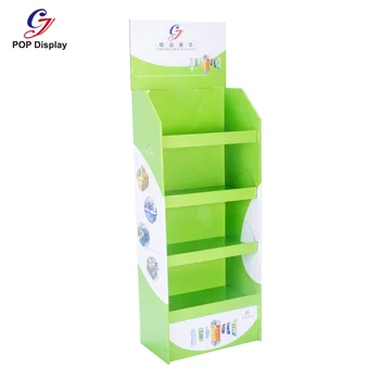 Customized Logo Foldable Paper Display Shelf Folding Cardboard Display ...