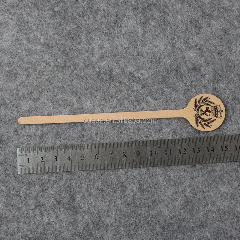 Personalized Disposable Wooden Tea Stirrers With Round Head - Buy ...