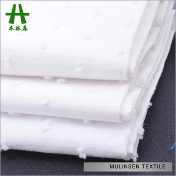 Mulinsen Textile Light Weight Swiss Dots Pure White Color Dyed Voile ...