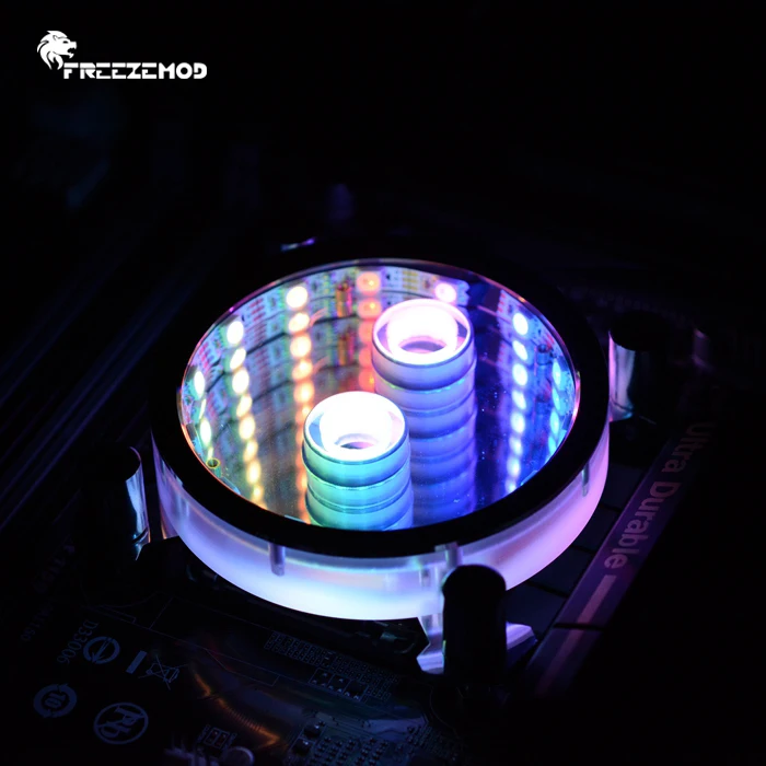 CPU water cooling block RGB gradient effect liquid cooling block.Intel ...