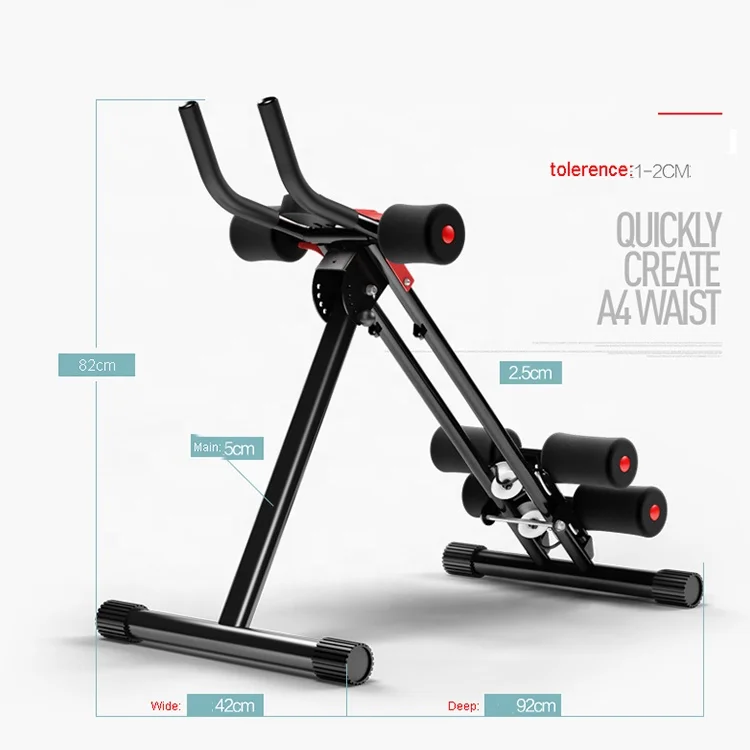 VIGFIT Adjustable Height Power Exercise Abdominal Machine Abs Shaper ...