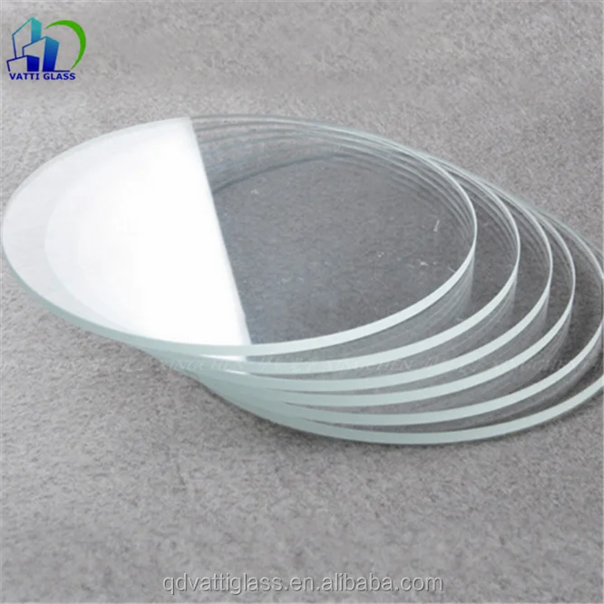 Clear round tempered borosilicate float glass discs,Tempered ...