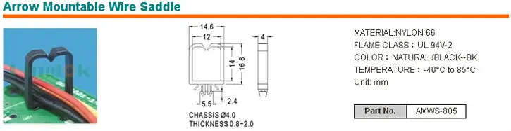 Nylon Plastic Recyclable Nylon Wire Mount Pcb Fiber Clip Nylon Wire ...