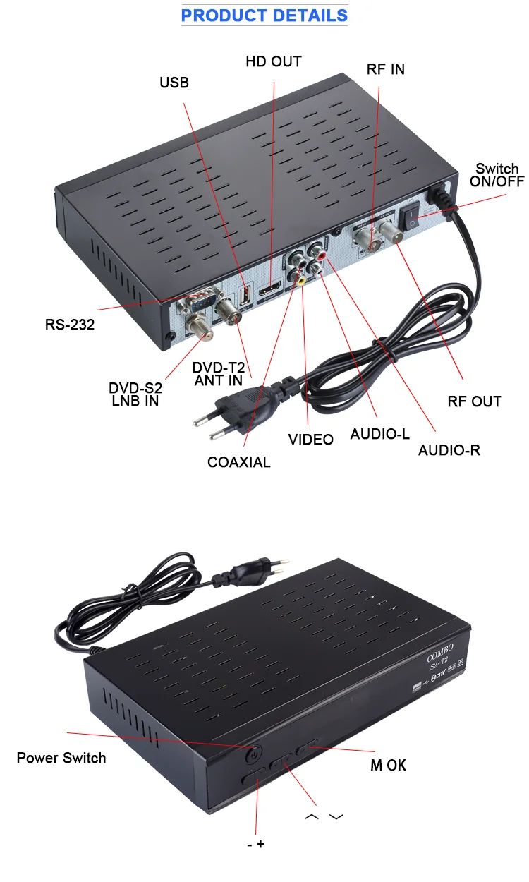 HD Satellite Tv Receiver 4K for South America HD Digital Satellite Tv ...