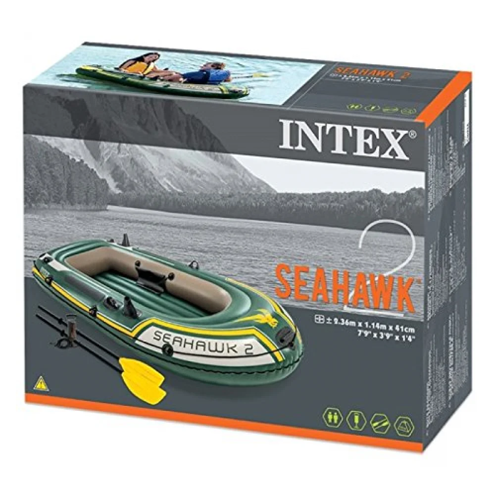 Intex 68347 Sport Series Inflatable Boat Seahawk 2 Set Seahawks - Buy ...