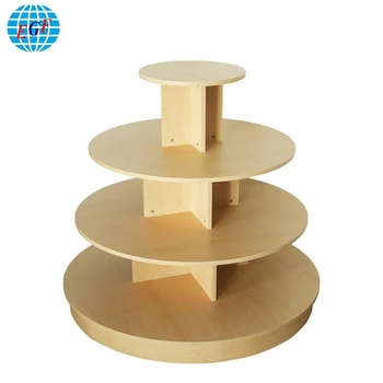 Commercial Wood Top Garments 4 Tiered Retail Display Round Table - Buy ...
