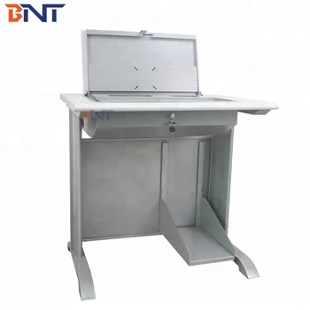 Bnt Flip Top Student Computer Desk With 22inch Flip Up Monitor Case ...