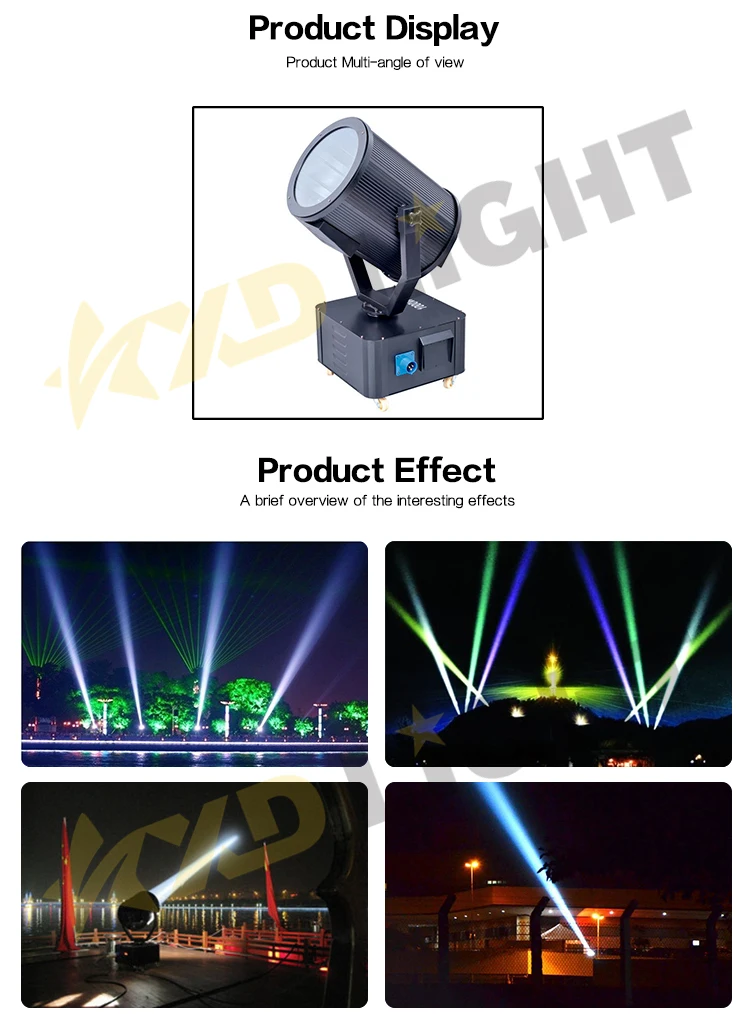 5000W LED Searchlights - Durable, Efficient Outdoor Lighting