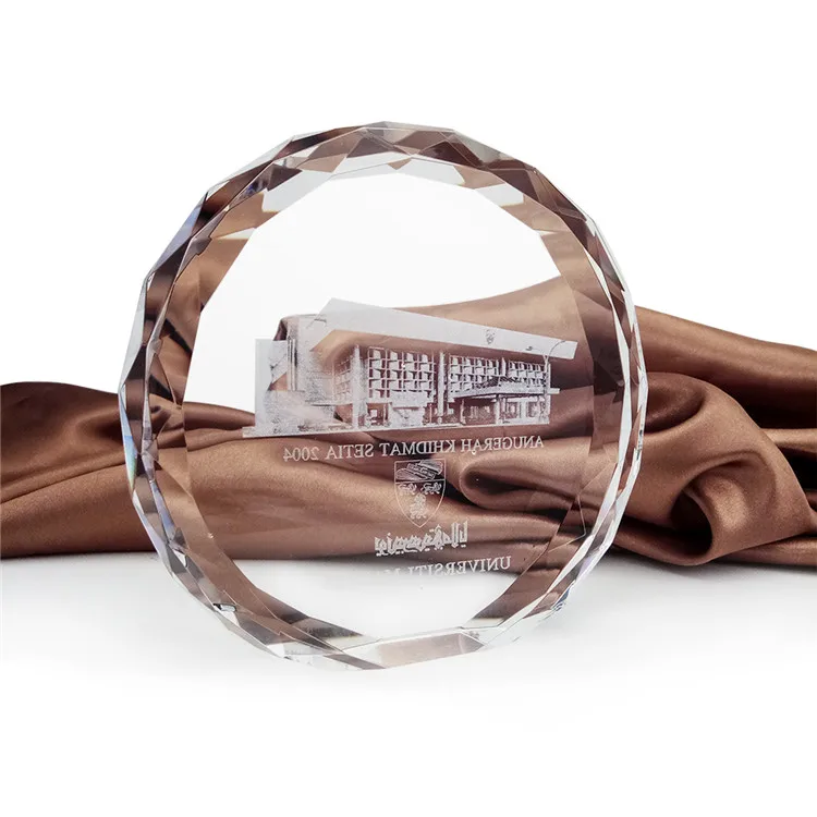 Honor of Crystal Round Half Sphere Shape Crystal Glass Paperweight With ...