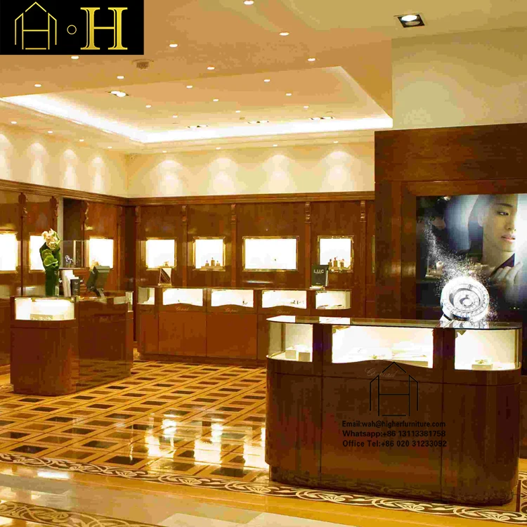 Modern Watch Display Cabinet Design Customized Clock Store Fixture ...