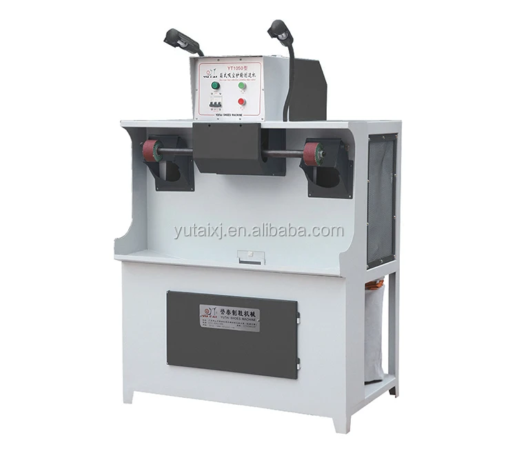 Double Head Dust Collector Shoe Leather Grinding Machine For Footwear ...