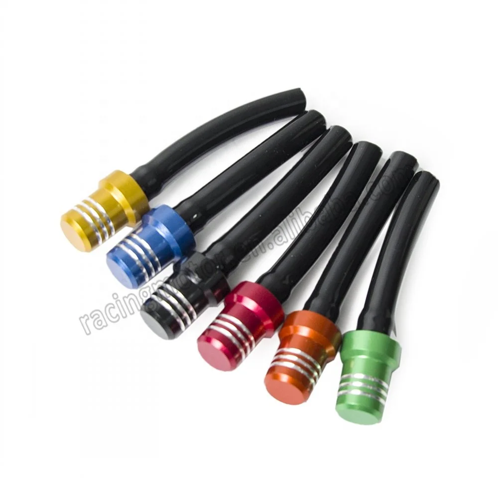 Universal Cnc Billet Anodized Vent Hose Pipe Motorcycle Gas Cap For ...