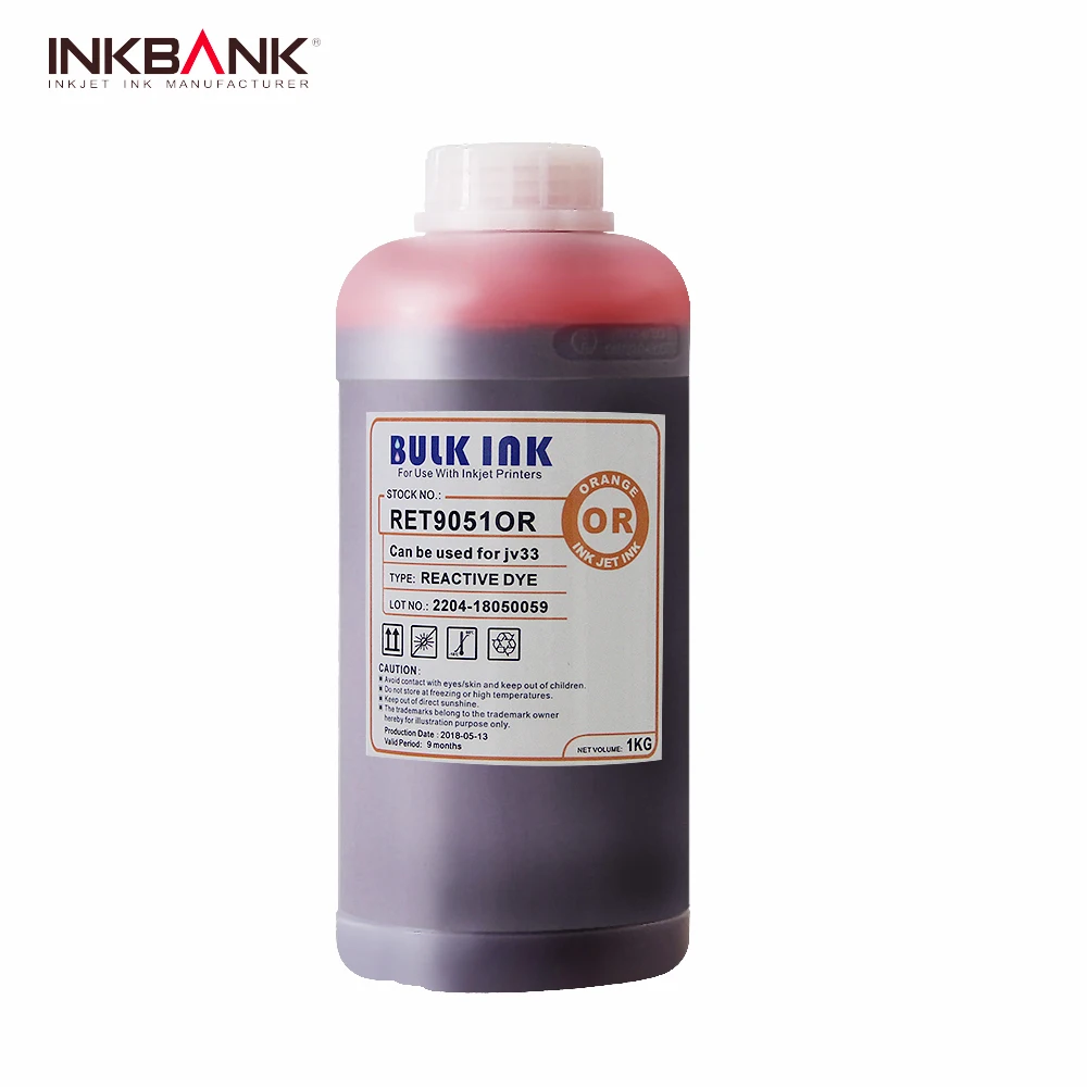 Inkbank 11 Colors Of Reactive Dye Ink Work On Epson Seiko Kyocera Ricoh ...