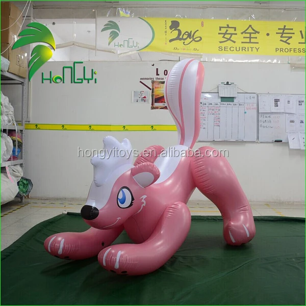 New Design PVC Inflatable Pink Cartoon Toy , Inflatable Pink Squirrel ...