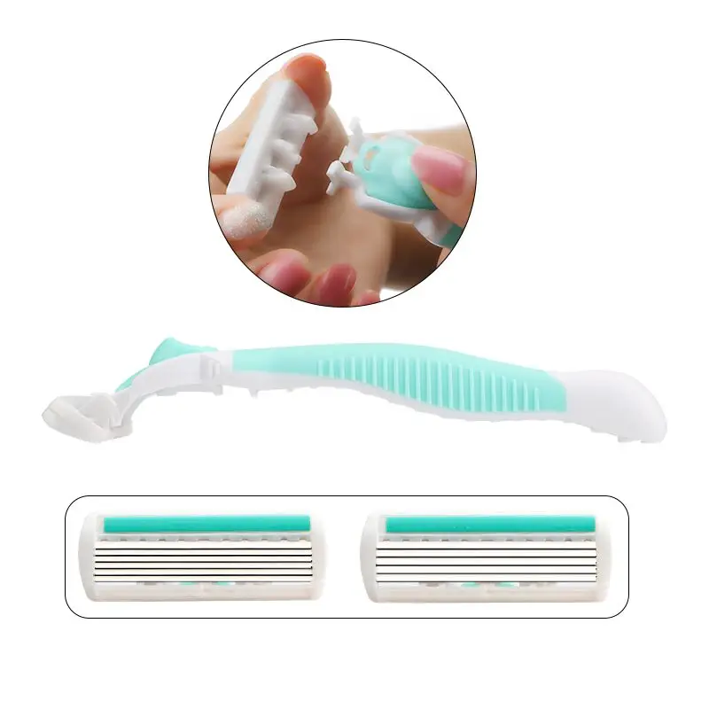 D631l 6 Blade Lady Woman Shaving Razor Hair Remove Razor 6 Blades ...