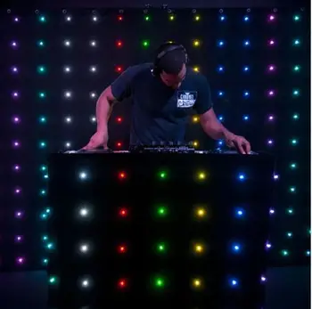 Dj Booth Backdrop For Rgb Twinkling Party Cloth Led Starlit Curtain ...