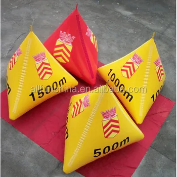 Inflatable Buoys Triangular Shape With Red And Yellow Colour For Water ...