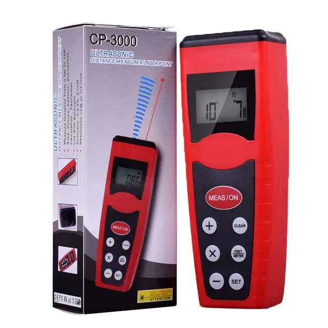 CP3000 Laser Pointer Measuring Device - 18 Meters Ultrasonic Distance ...