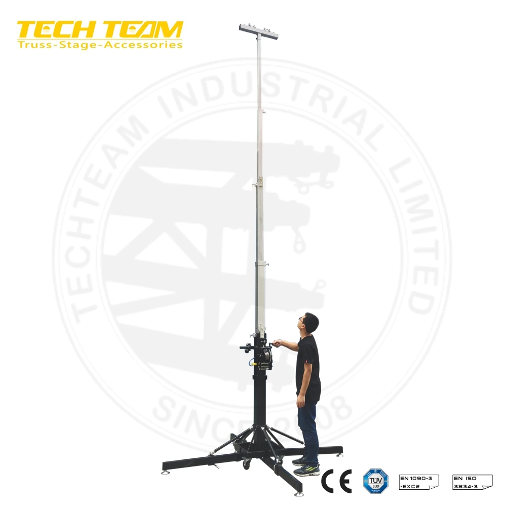 Techteam Truss Stand Lifting Tower - 200kg Capacity, 6.5M Height