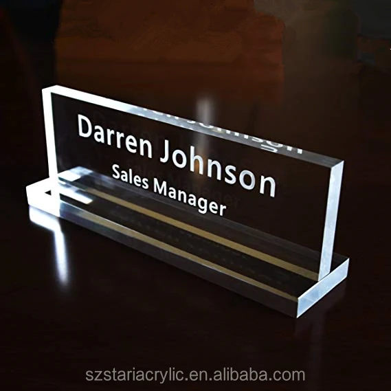 Clear Acrylic Name Plate Display Stand Holder - STARI-Y077