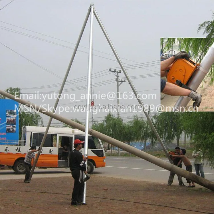 Tripod Erecting Pole Machine 8-12m,Wire Cable Machine,Communication ...