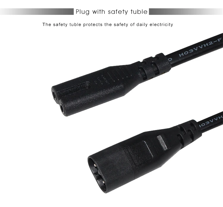 2 Wire C7 To C8 Figure Cable Ac 2 Wire Extension Power Cord Iec C7 To ...