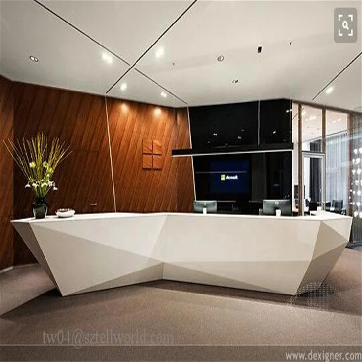 Desain Meja Resepsi Kontemporer,Desain Meja Depan Kantor/meja ...