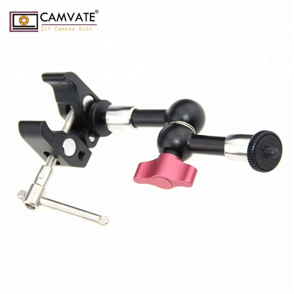 Camvate 7" Inch 360 Swivel Multi-function Ball Head Mount Clamp Magic ...