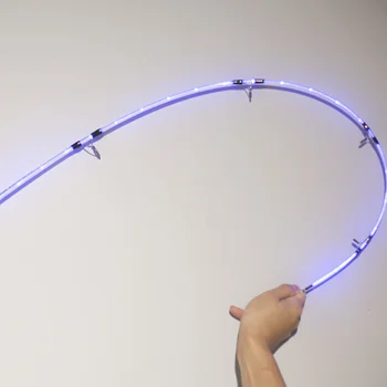 Red Light Transparent Fiberglass Fishing Rod With Led Light,Led Fishing ...