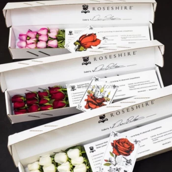 Custom Made Long Stem Fresh Roses Flower Packaging Boxes - Buy Fresh ...