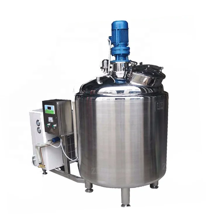 Stainless Steel Cooling Tank Agitator Double Jacketed Raw Storage Milk ...