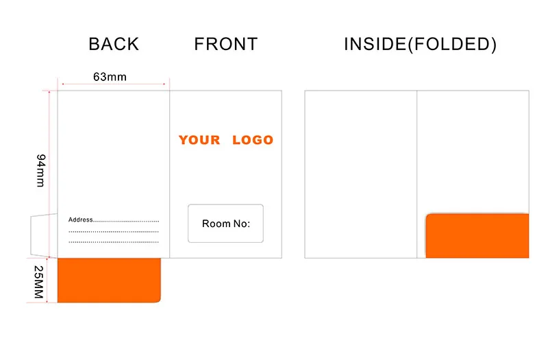 Zuoluo Custom Printing Hotel Key Card Envelope - 300gsm Art Paper