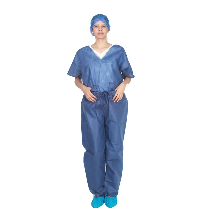 Patient Scrub Suit All Medical Uniforms Blue Pp Sms Short Sleeve Long ...