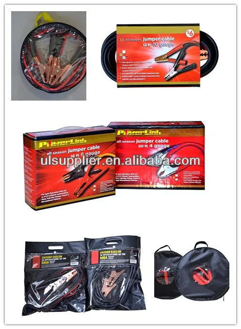 Heavy Duty Jumper Booster Cables Commercial Grade Battery 2 Gauge 20ft ...