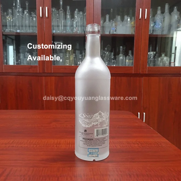Custom Label Chinggis Khan Vodka 750 Ml Glass Bottle