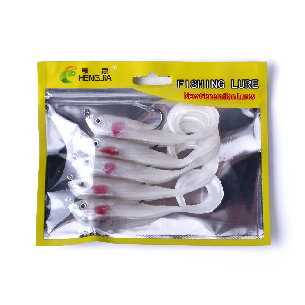 11cm 16g 5 Teile/beutel Blei Kopf Fisch Mit Haken Soft Köder Zum Angeln ...