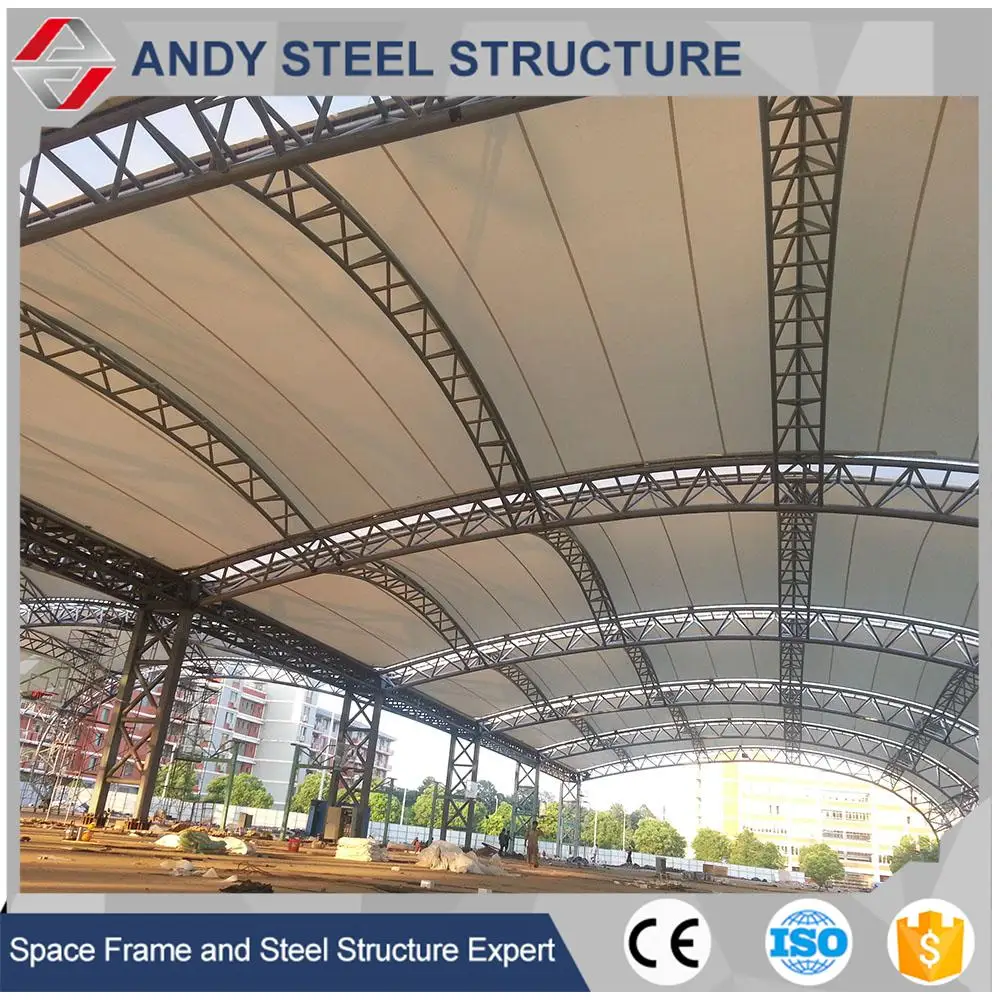 Prefab Structural Steel Truss Roof Galvanized Steel Lattice Truss Arch ...