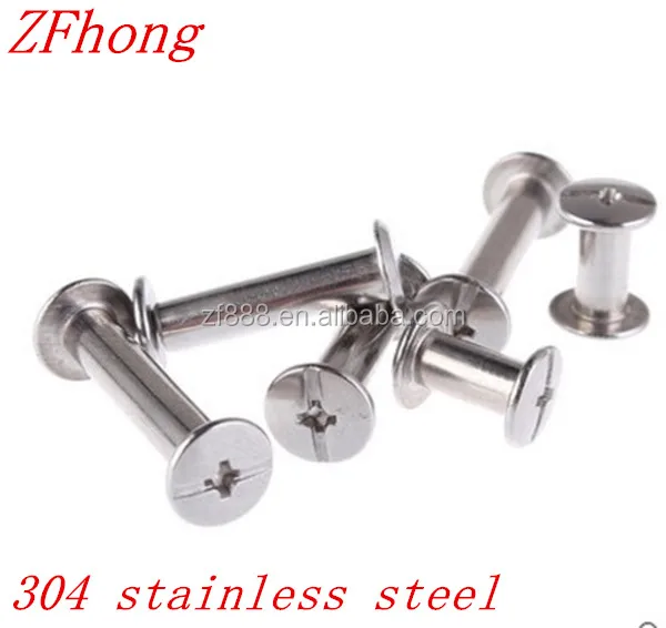 5mm stainless steel 304 chicago screws / menu screws /account book ...