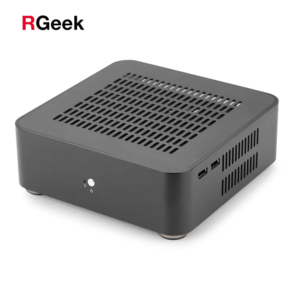RGeek L65S Mini ITX Case Slim Htpc Aluminum Cases USB 2.0 Mini PC Case ...