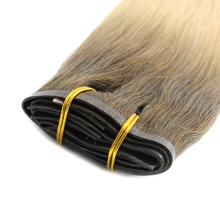 2024 Haiyi Factory Seamless PU Skin Weft Clip in Hair Extension