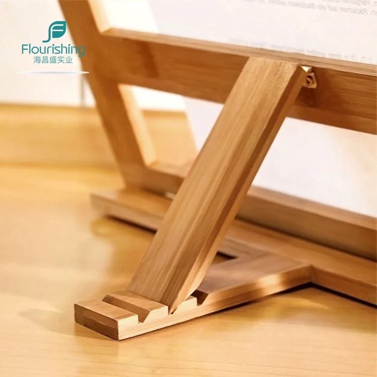 Cheap Solid Bamboo Wood Table Menu Holder With Metal - Buy Table ...
