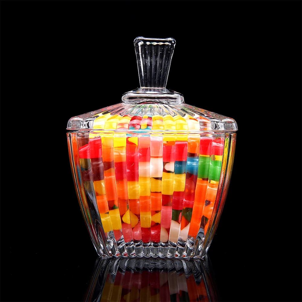 Household Classical Glass Candy Bowl Pastry Box Wholesale Glass Jars ...