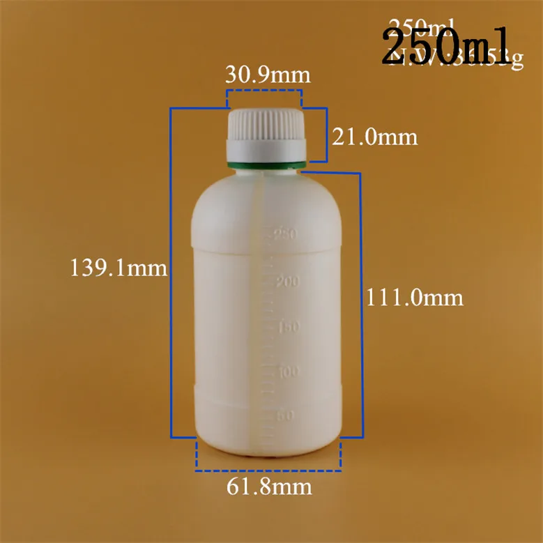 250ml Laboratory Chemical Reagent Bottle Hdpe Round Narrow Mouth Liquid ...