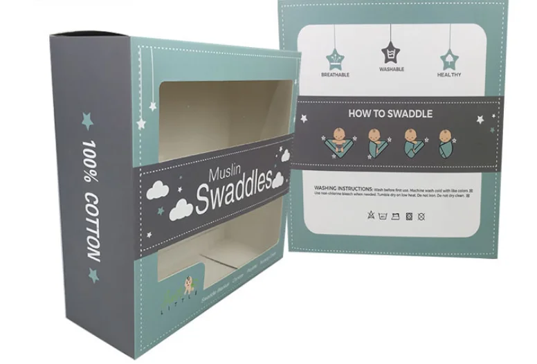 SENCAI Custom Printing Swaddle Blanket Packaging Box