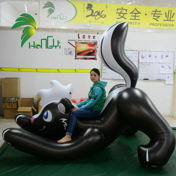 Durable PVC0.4mm Black Inflatable Mephitine Wolf Cartoon Toys For ...