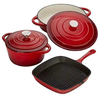 Enamel Cast Iron Cookware Sets by Kingway - Durable & Versatile